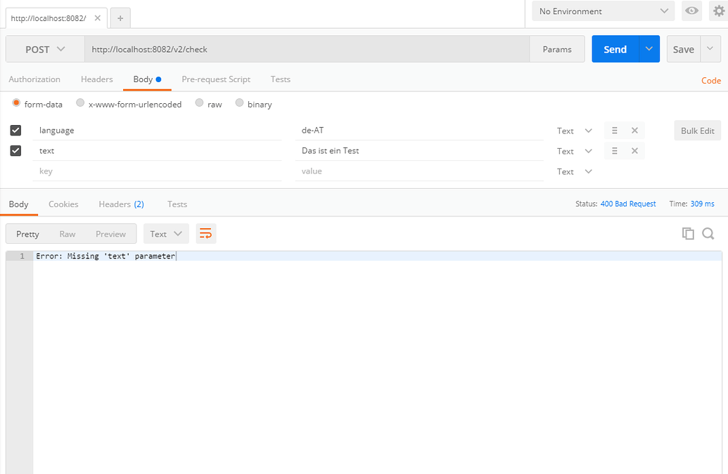 Missing Text Parameter Error When Starting Server Development Languagetool Forum